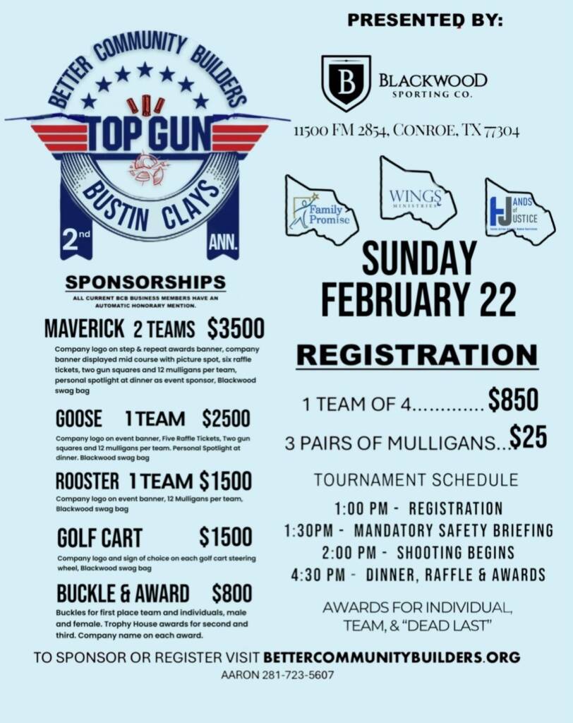 Better Community Builders 2nd Annual Bustin Clays - Blackwood Sporting Co.